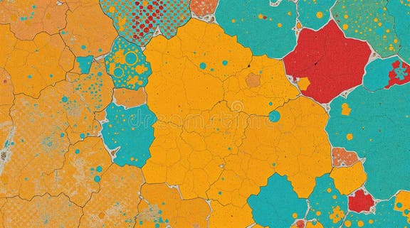 Colorful Abstract Representation of Different Regions in a Map-like ...