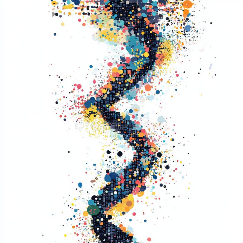 Colorful Abstract Representation of DNA Sequence in Molecular Art Form ...