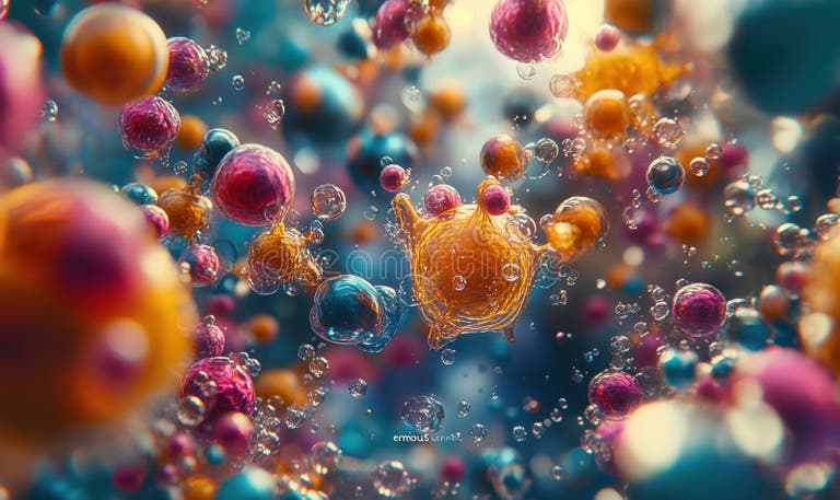 Colorful Abstract Representation of Molecular Structures and Bubbles in ...
