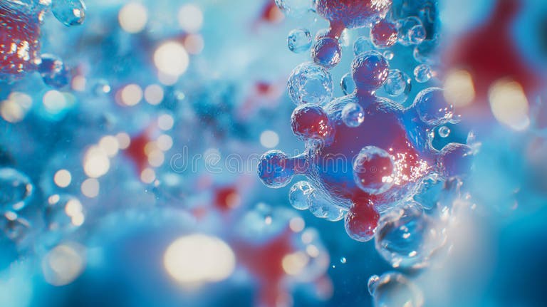 Colorful Abstract Representation of Molecular Structures in a Fluid ...