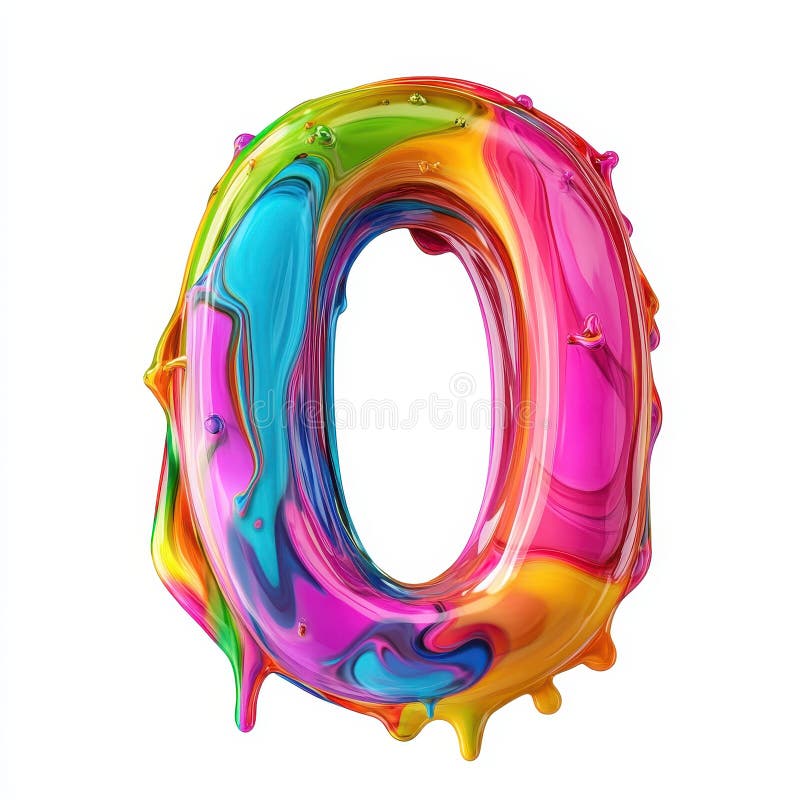 A Colorful, Abstract Representation of the Number Zero, Resembling ...