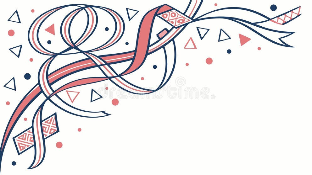 Colorful Abstract Ribbons, Dynamic Decorative Element, Vector Design ...