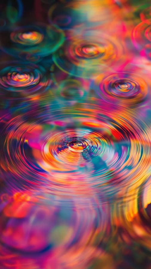 Colorful Abstract Ripples in Water Stock Image - Image of colorful ...