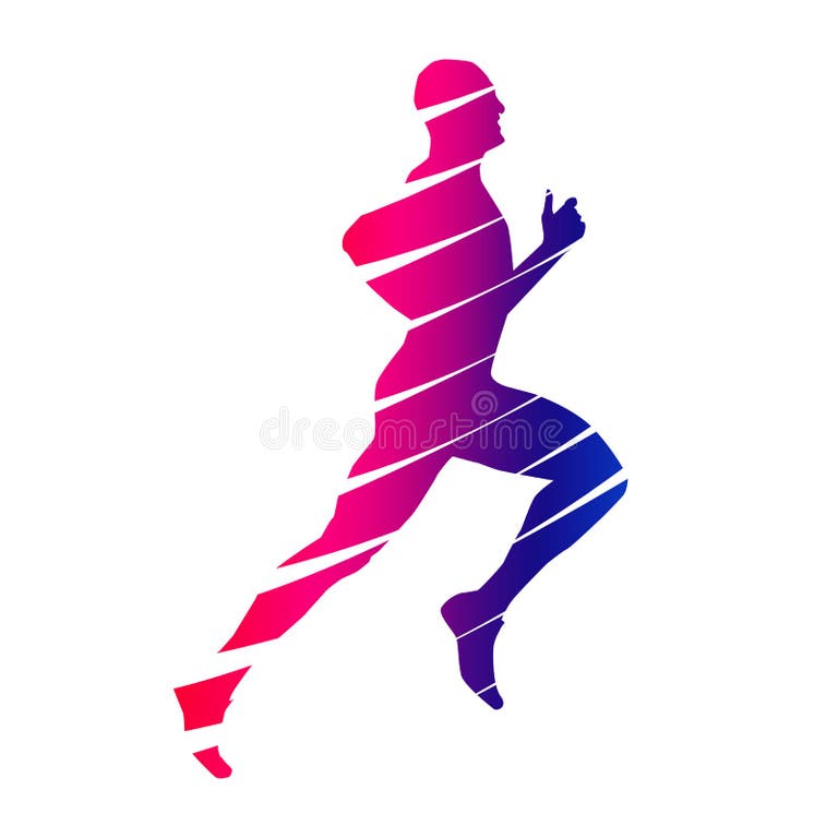 Colorful Abstract Runner Vector Silhouette Stock Illustrations – 1,198 ...