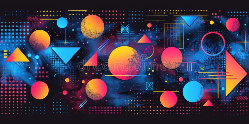 Colorful Abstract 80s Style Seamless Pattern. Wall Art Paint. Stock ... Colorful Abstract 80s Style Seamless Pattern. Wall Art Paint. Stock ...