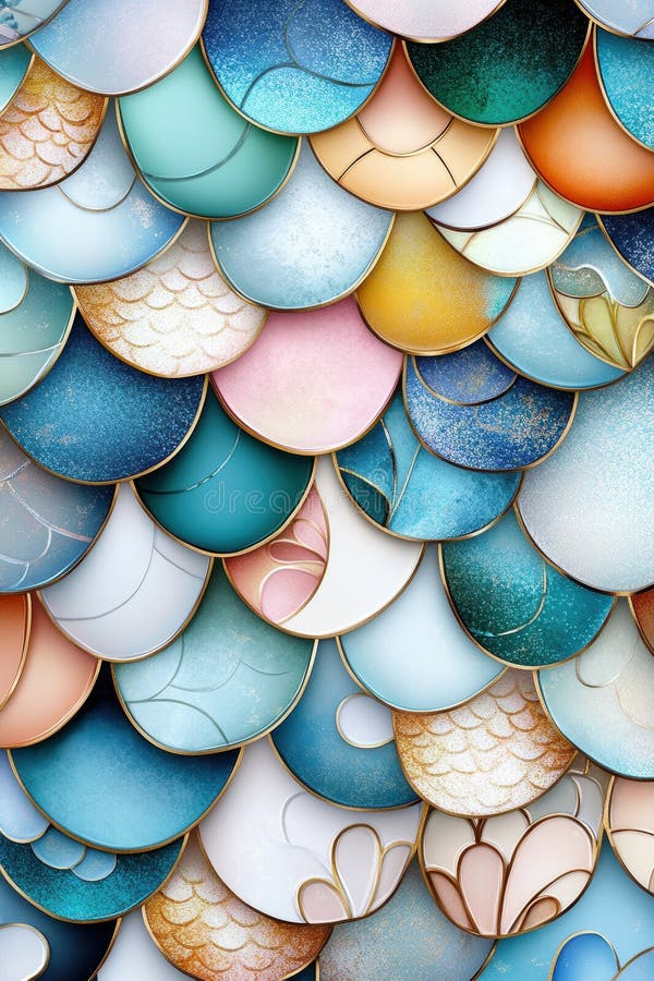 Colorful Abstract Scales Pattern for Design Projects Stock Illustration ...