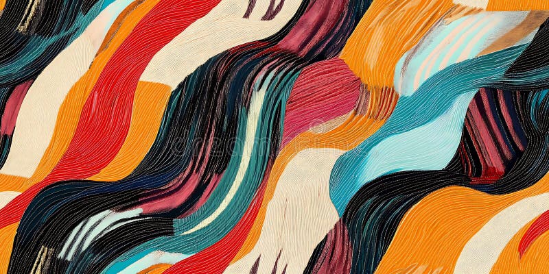 Colorful Abstract Seamless Pattern with Flowing Waves and Vibrant Hues ...