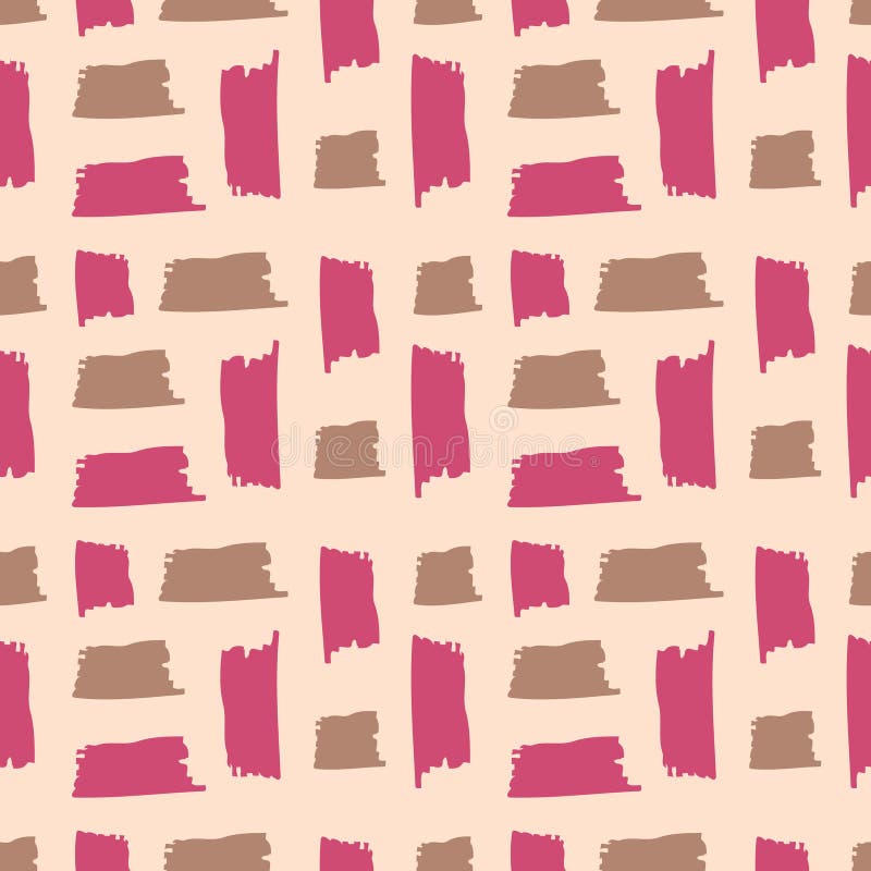 Colorful Abstract Seamless Pattern with Pink and Brown Strokes on a ...