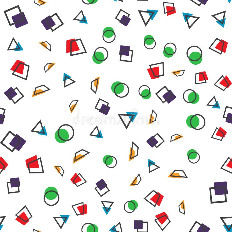 Colorful Abstract Seamless Pattern. Simple Style Stock Vector ...