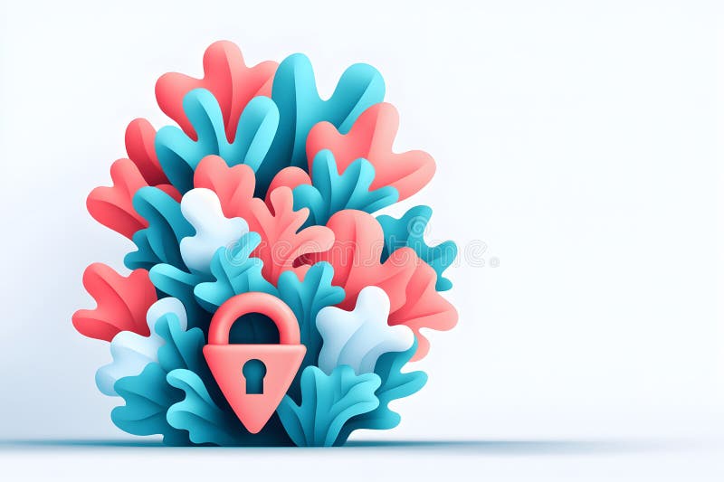 Colorful Abstract Shapes Create Vibrant Backdrop for Secure Online ...