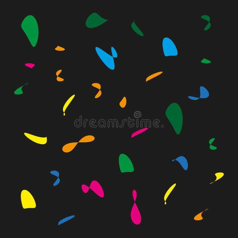 Colorful Abstract Shapes. Dynamic Floating Elements. Bright Contrast ...