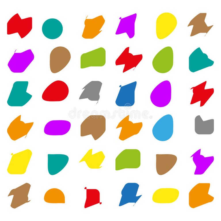 Colorful Abstract Shapes. Geometric Design Elements. Random Irregular ...