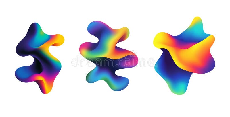 Colorful Abstract Shapes Inspired by Fluid Dynamics and Modern Design ...