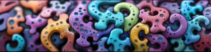 Colorful Abstract Shapes Interlock in a Vibrant, Textured Pattern, AI ...