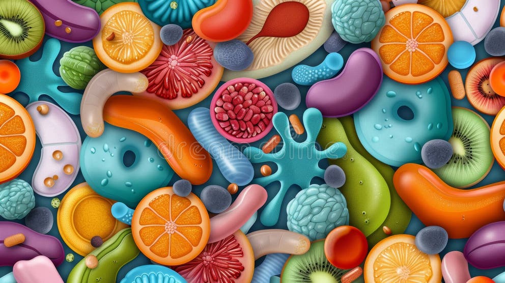 Colorful Abstract Shapes and Organic Elements Creating a Vibrant ...