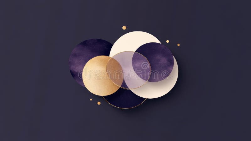 Colorful Abstract Shapes Overlapping in a Creative Design Displayed ...