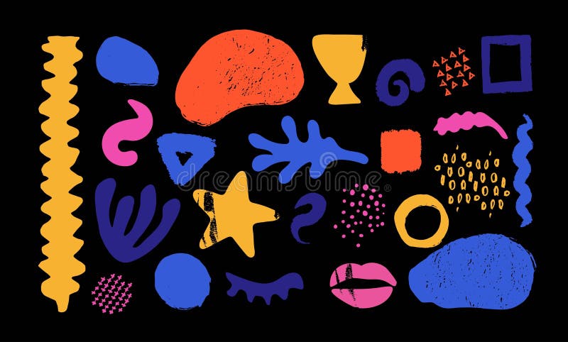 Colorful Abstract Shapes Silhouette Background. Creative Minimalist ...