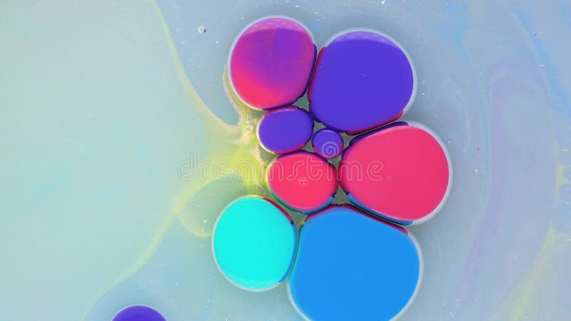 Colorful Abstract Shapes Slowly Merging in a Vibrant Fluid Display ...