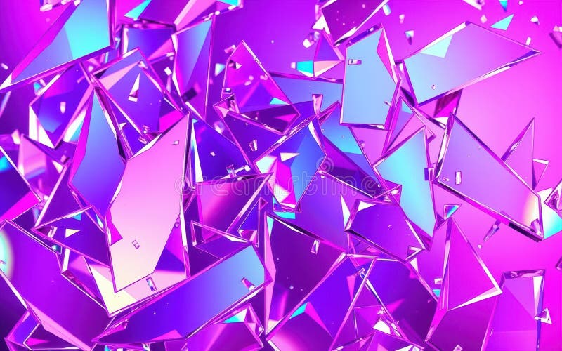 Colorful Abstract Shards Create a Vibrant Visual Experience with Purple ...