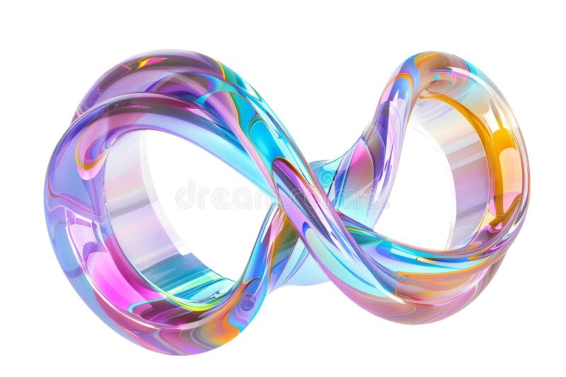 A Colorful, Abstract, and Shiny Oval Shape with a Rainbow Pattern Stock ...