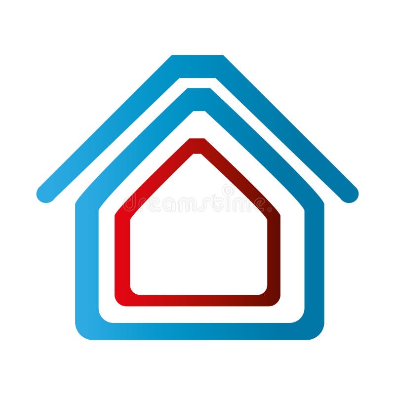 Colorful Abstract Silhouette House Icon Stock Vector - Illustration of ...