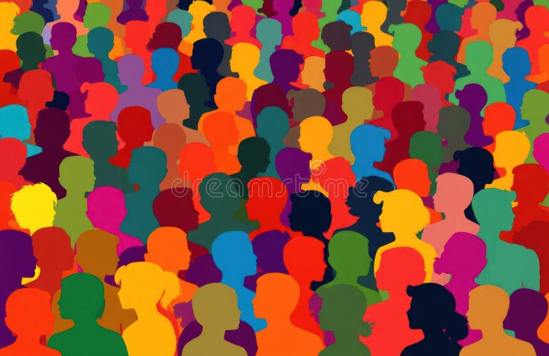 Colorful Abstract Silhouettes of People Create Vibrant, Dynamic Visual ...