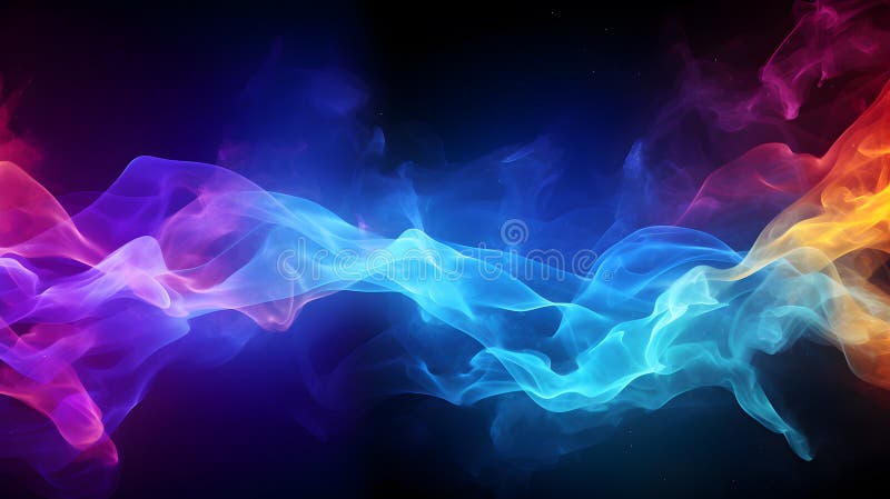 Smoke Painting Color Artwork Neon Gradient Vapor AI Generated Stock ...