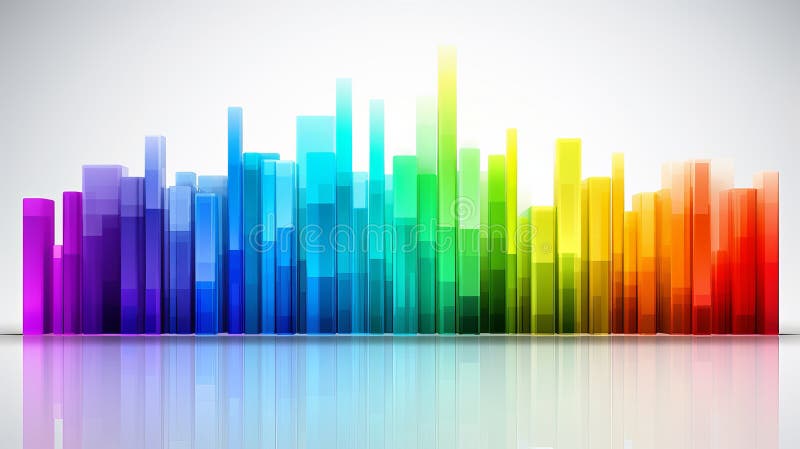 Colorful Abstract Sound Wave Representation with Vibrant Hues on a ...