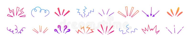 Colorful Abstract Sparkle with Doodles. Stock Vector - Illustration of ...