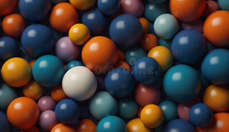 Colorful Abstract Sphere Collection Stock Illustration - Illustration ...