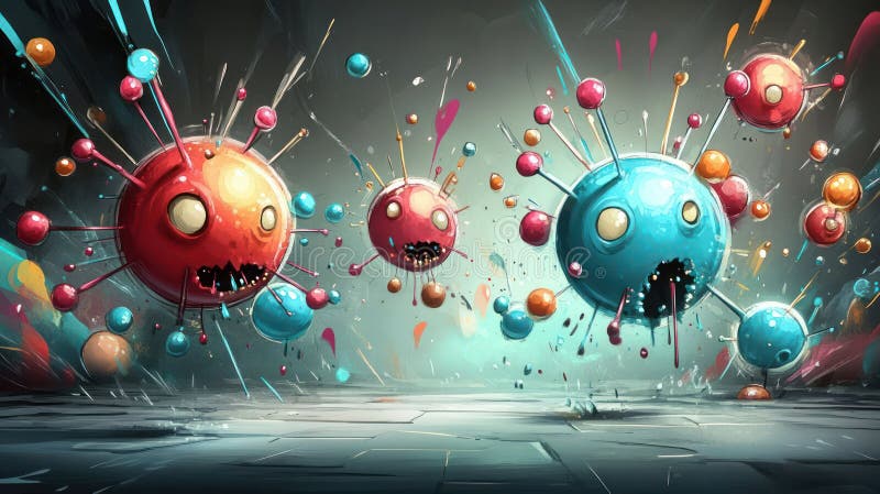 Colorful Abstract Spheres with Playful Expressions and Splashes of ...