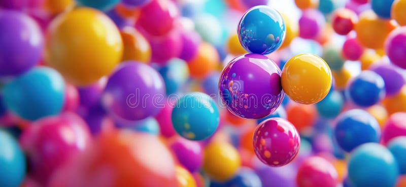Colorful Abstract Spheres in Vibrant Hues Creating a Dynamic Visual ...