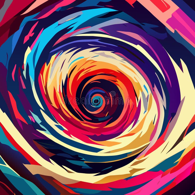 Colorful Abstract Spiral Background. Stock Illustration - Illustration ...