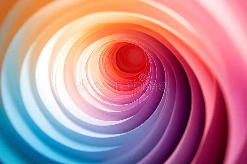 A Colorful Abstract Spiral Pattern with a Red Center, Suggesting ...
