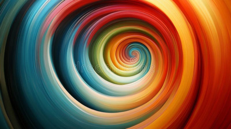 Colorful Abstract Spiral Swirl Background Stock Illustration ...