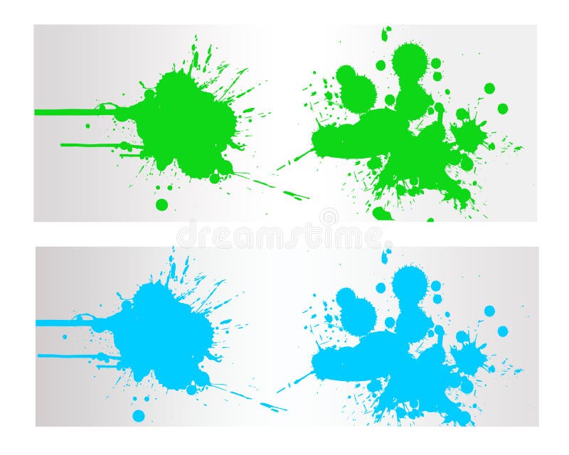 Colorful Abstract Splash Banner Stock Illustration - Illustration of ...