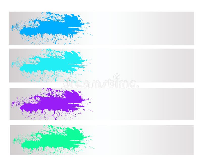 Colorful Abstract Splash Banner Stock Illustration - Illustration of ...