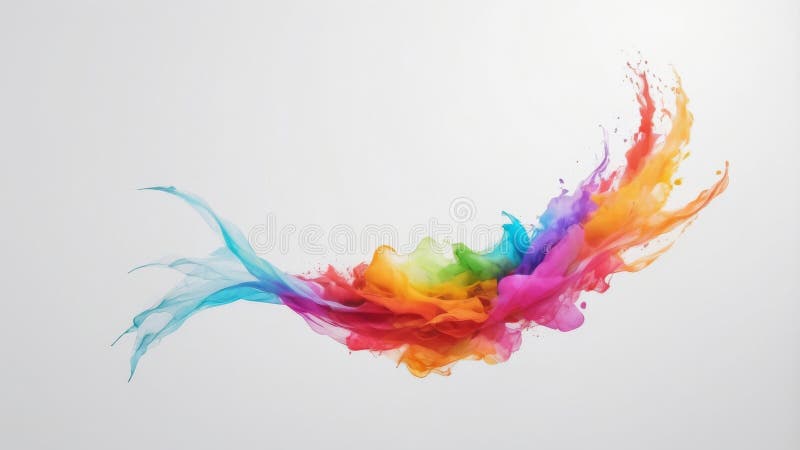 A Colorful Abstract Splash of Paint Stock Illustration - Illustration ...