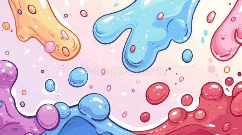 Colorful Abstract Splashes of Paint Creating a Vibrant and Playful ...