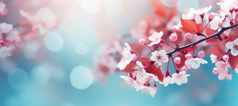 Colorful Abstract Spring Floral Background with Free Space for Creative ...