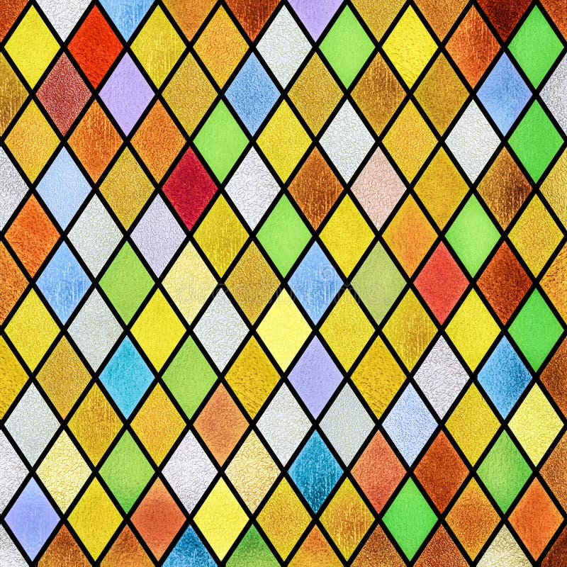 Colorful Abstract Stained Glass Window Background Stock Image - Image ...