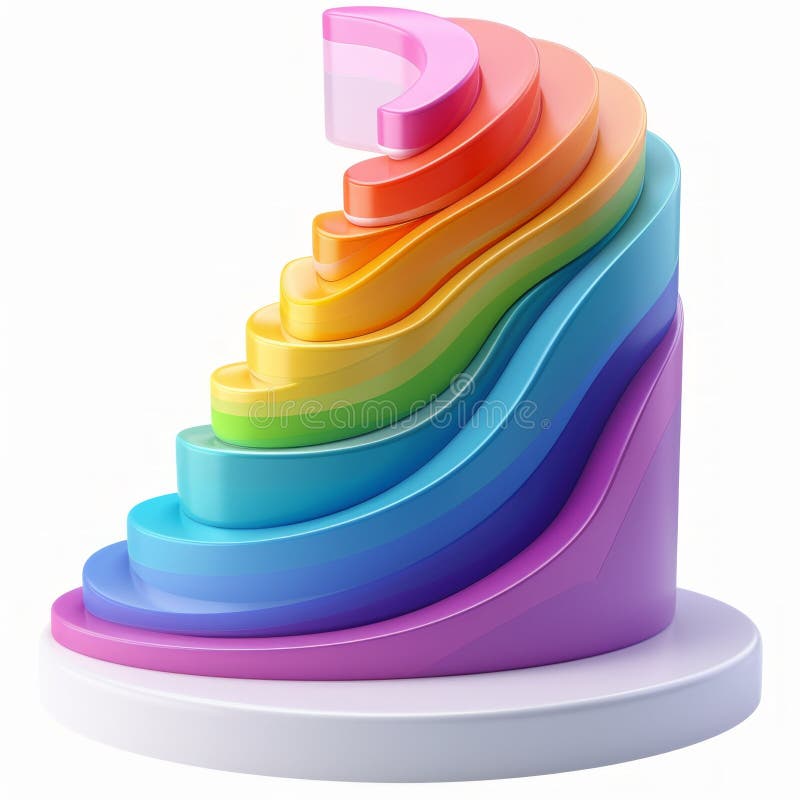 Colorful Abstract Staircase Design Illustration Stock Image - Image of ...