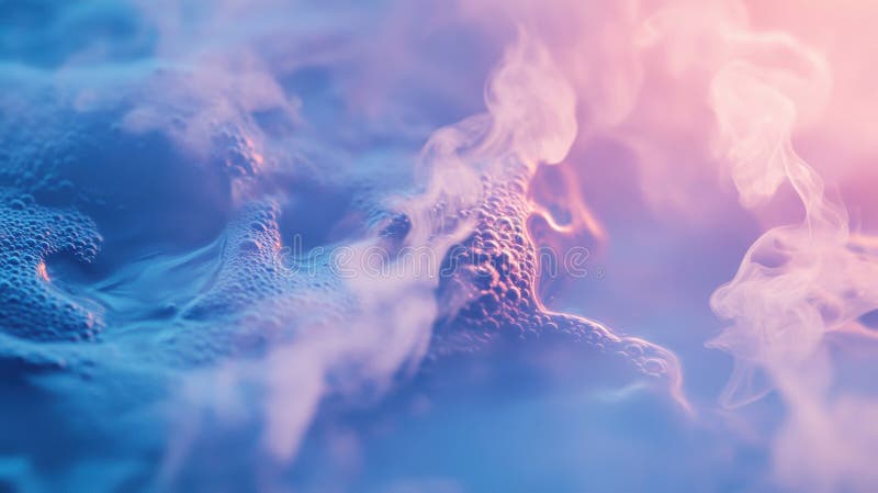 Colorful Abstract Steam and Bubbles Against Soft Background in Ethereal ...