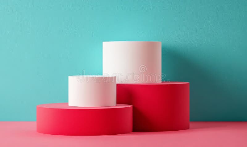 Colorful Abstract Steps Product Display Podium in Minimal Style Stock ...