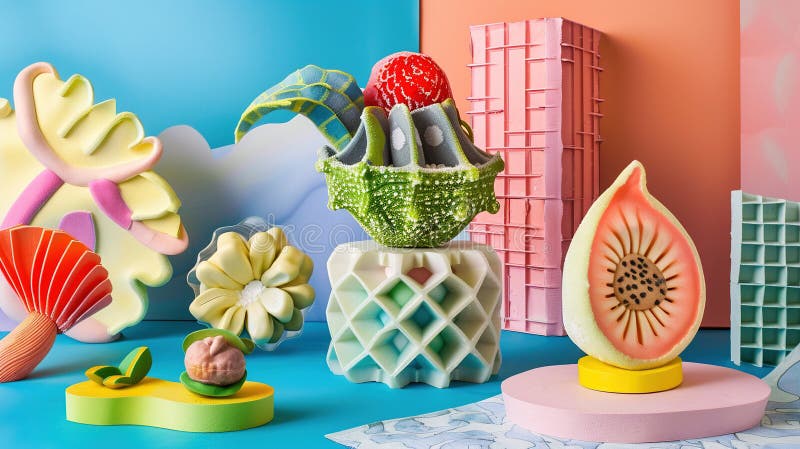 Abstract Essence: the Art of Colorful Still Life Stock Illustration ...