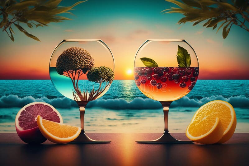 Colorful Abstract Summer Fantasy Background Generative Ai Stock Illustration Illustration Of