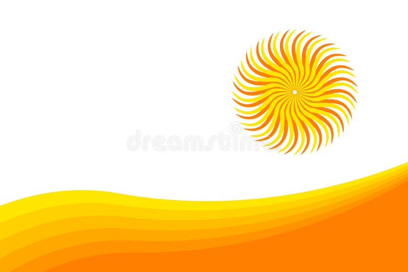 Colorful abstract sun stock illustration. Illustration of yellow - 7977424