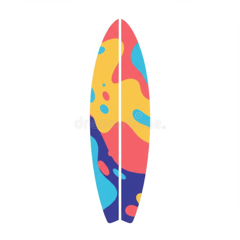 Colorful Abstract Surfboard Design Stock Illustration - Illustration of ...