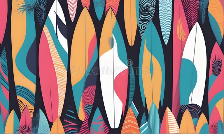 Surfboard Designs Colorful Stock Illustrations – 143 Surfboard Designs ...