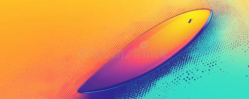 Colorful Abstract Surfboard Design with Vibrant Gradients and Dynamic ...